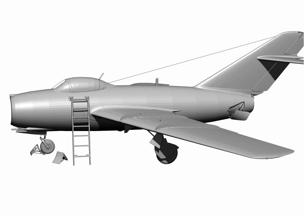 Ladder and block set for MiG-15bis